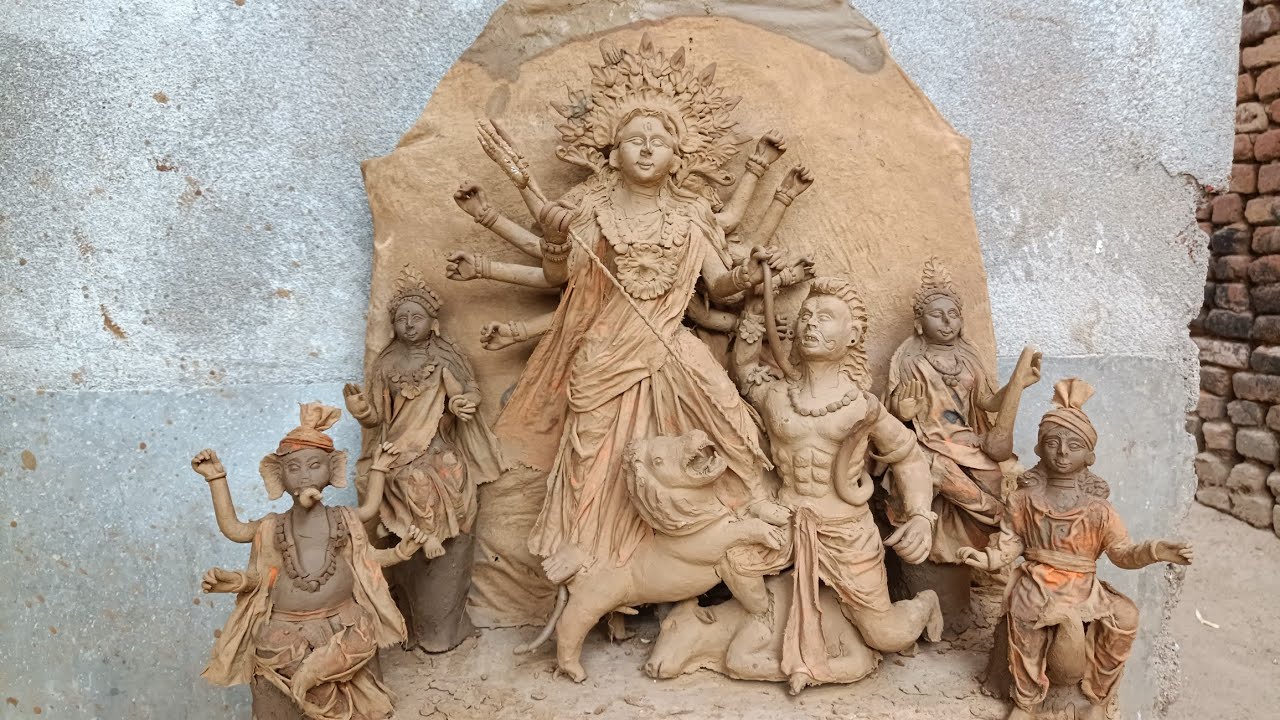 how to make a small maa durga murti//maa durga murti banane ka tarika ...