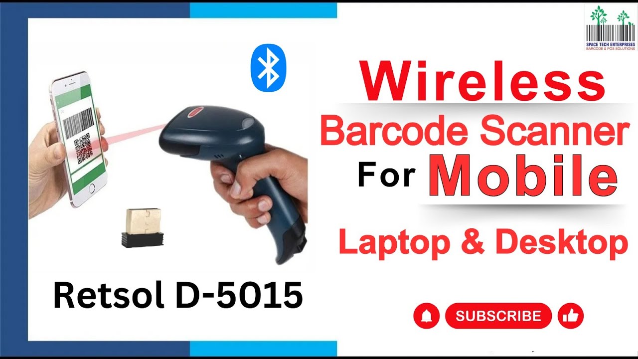 Barcode Scanner Retsol D5015 1D & 2D Both Mobile BarcodeScanner Reading ...