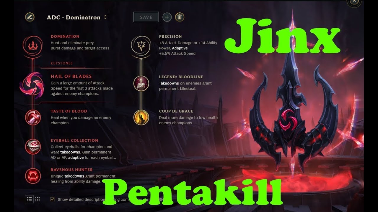 W4rt4K - LOL - V8.14 - Jinx - A testar Runa Dominação (Chuva de Lâminas ...