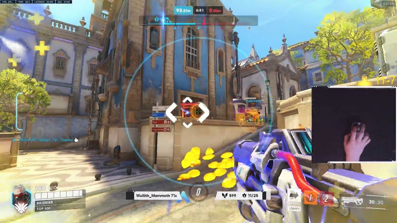 BUFF SOLDIER 76 GAMEPLAY! GALE INSANE SOLDIER 76 OVERWATCH 2 TOP 500 ...