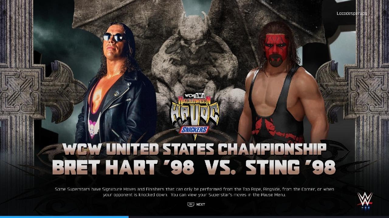 Wwe 2k25 Wcw Halloween Havoc 1998 Bret Hart Vs Sting Wcw United States