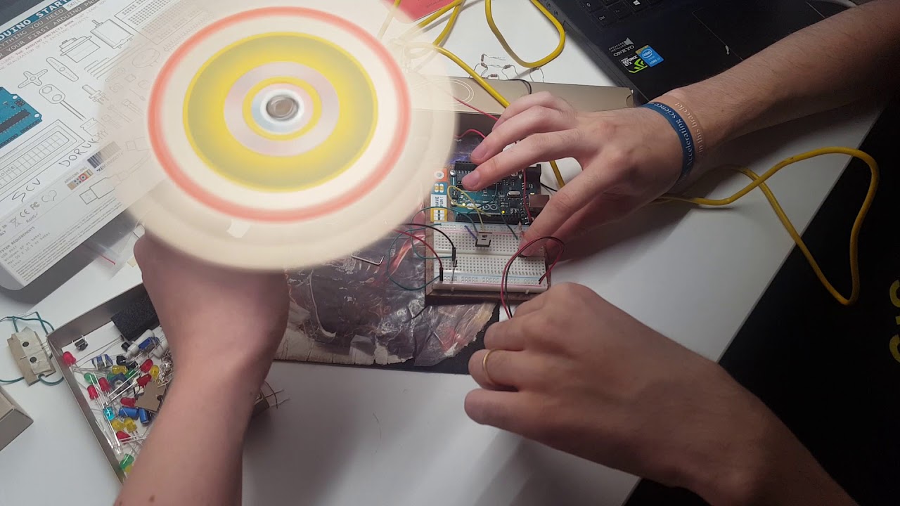 Pinwheel with a motor and 9V battery - Arduino - YouTube