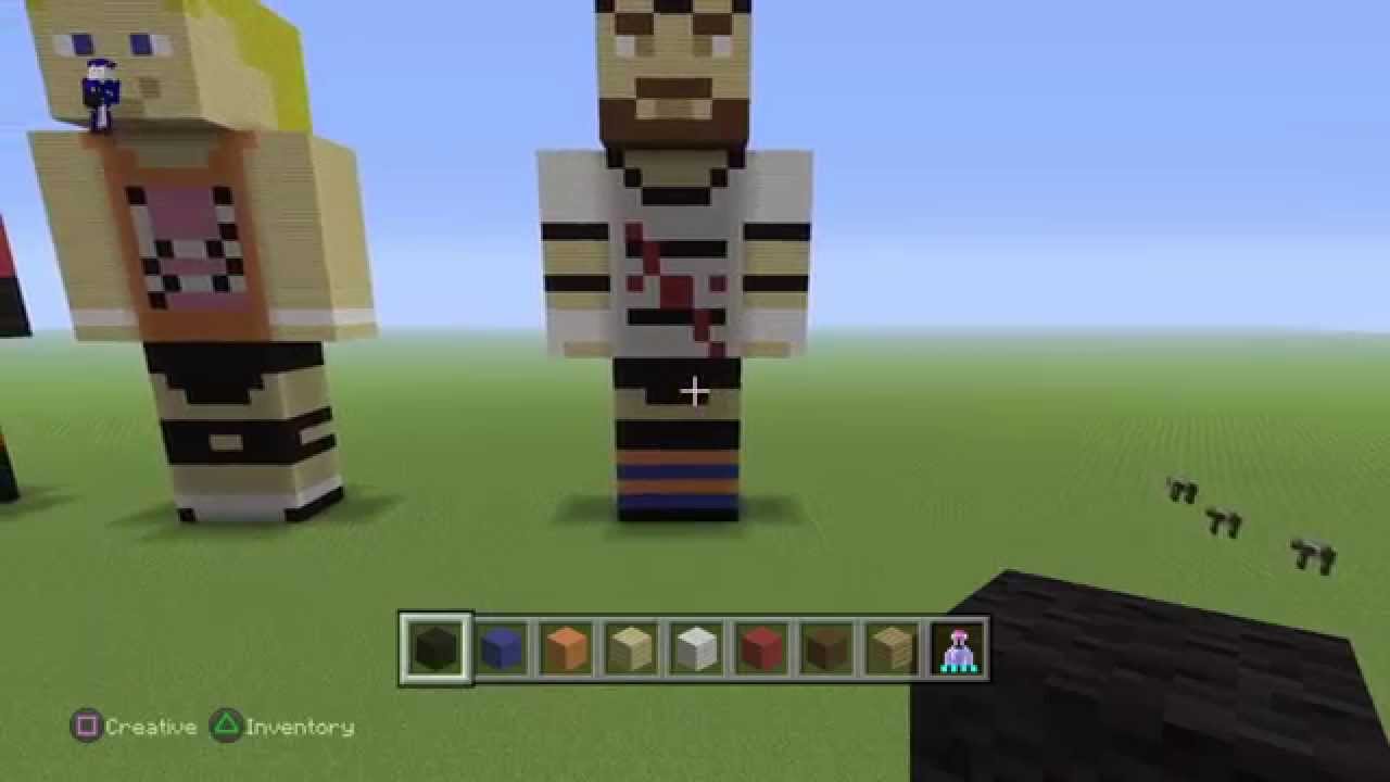 Minecraft Tutorial - How To Make A WWE CM PUNK Statue Part 1 - YouTube