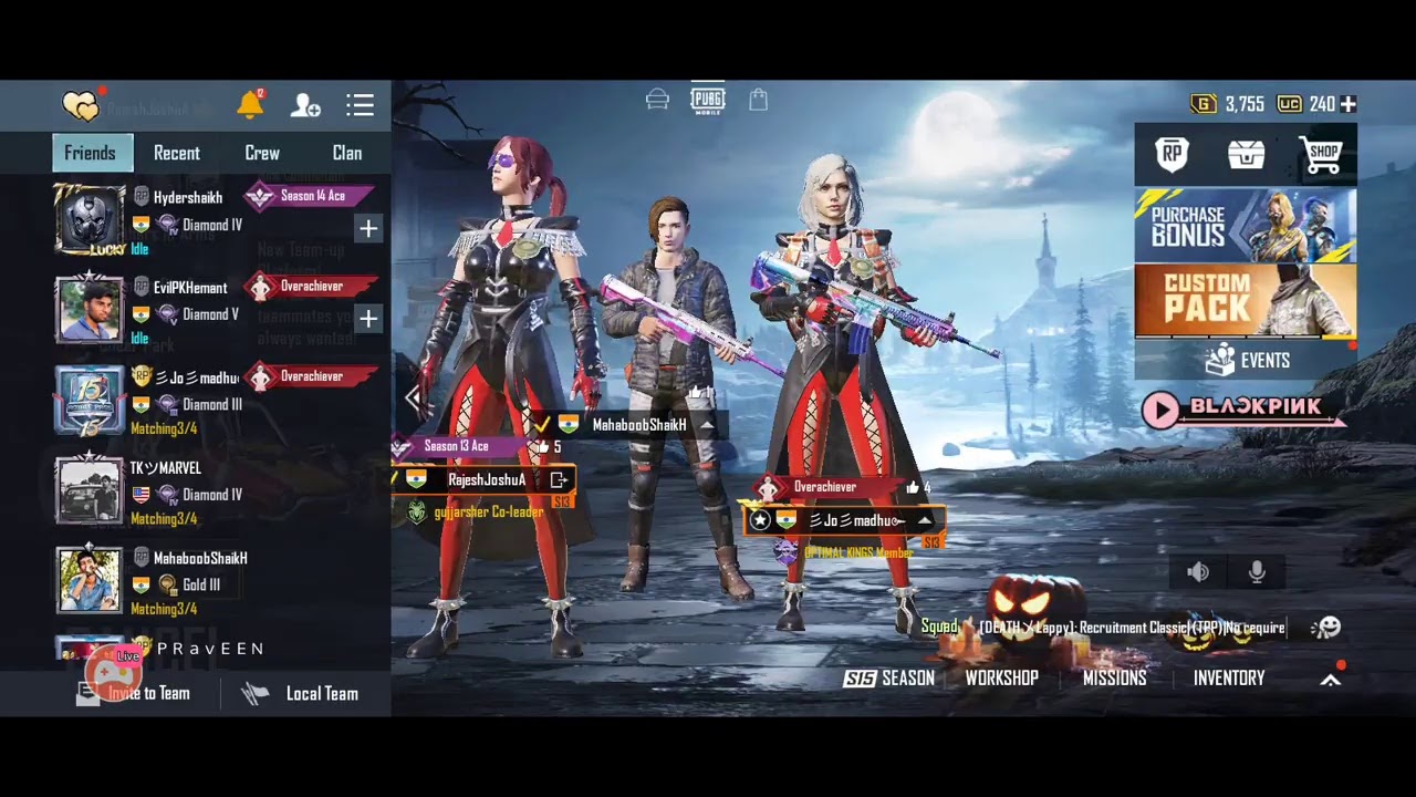 PUBGMOBILE LIVE Road to 300 Subscribers #Rajesh Joshua Gaming - YouTube