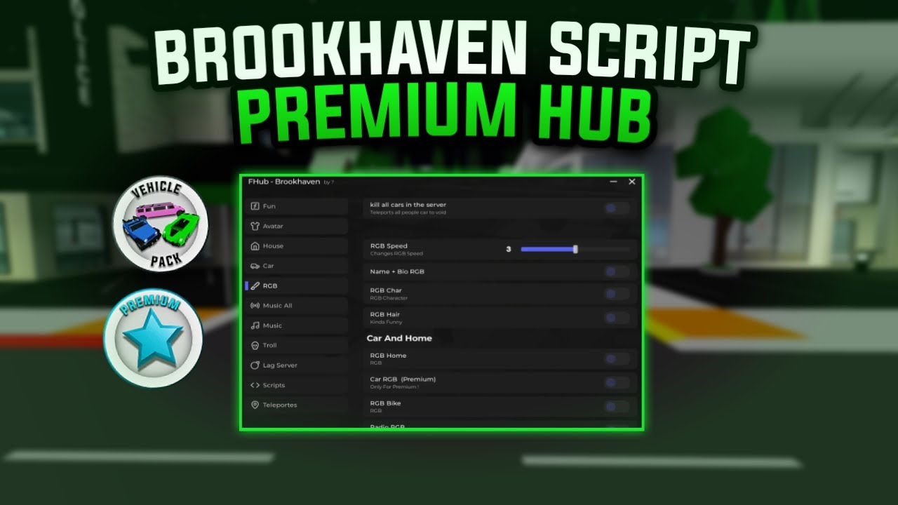 Brookhaven Script Gamepass Premium Cars Pack Unlock - Get All Gamepass ...