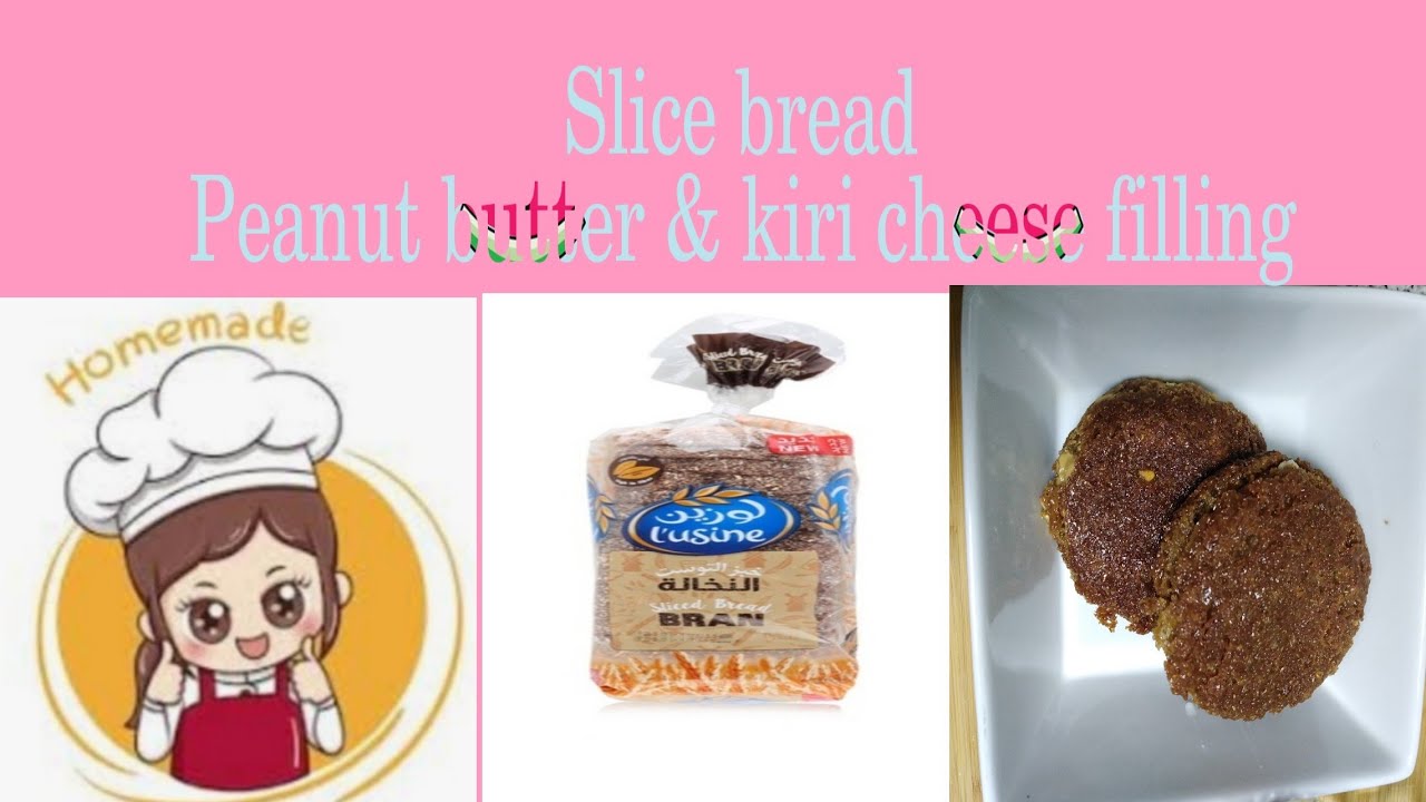 Sliced bread with peanut butter and kiri cheese filling - YouTube