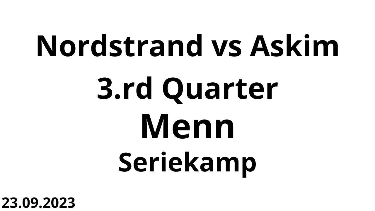 Nordstrand vs Askim - YouTube