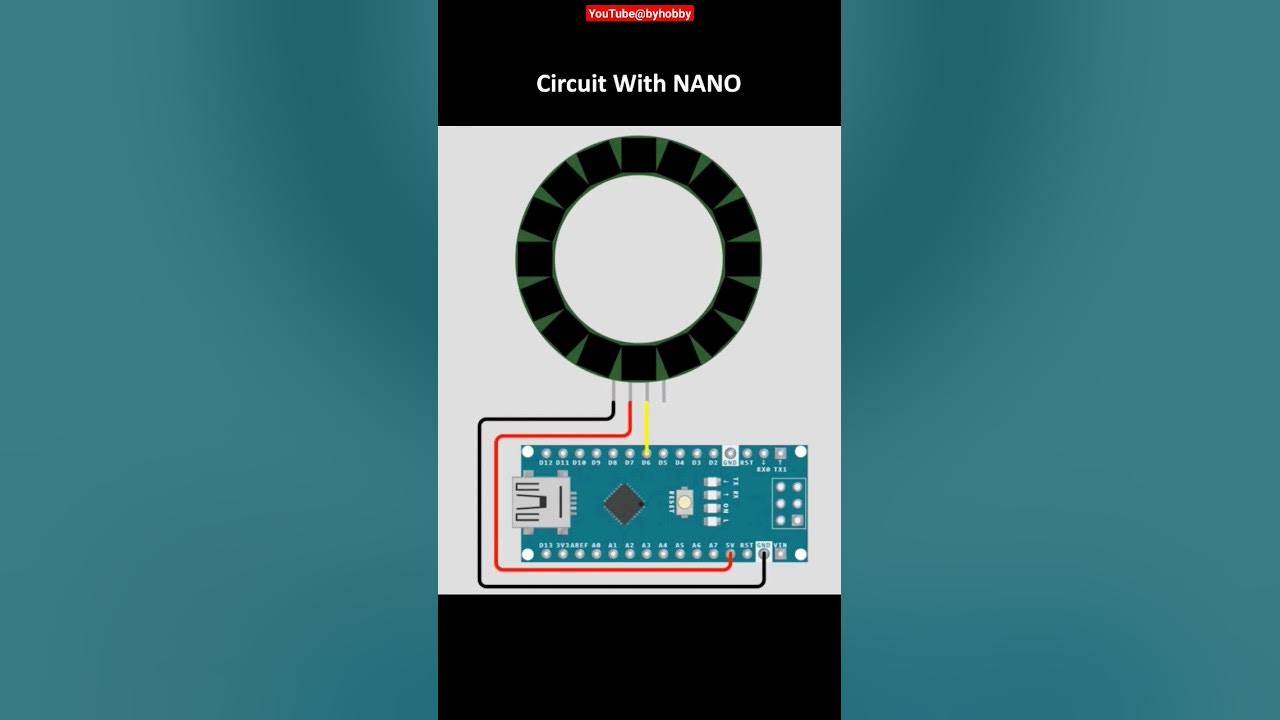 NeoPixel LED Ring Lighting Effect Tutorial with Arduino Nano - YouTube