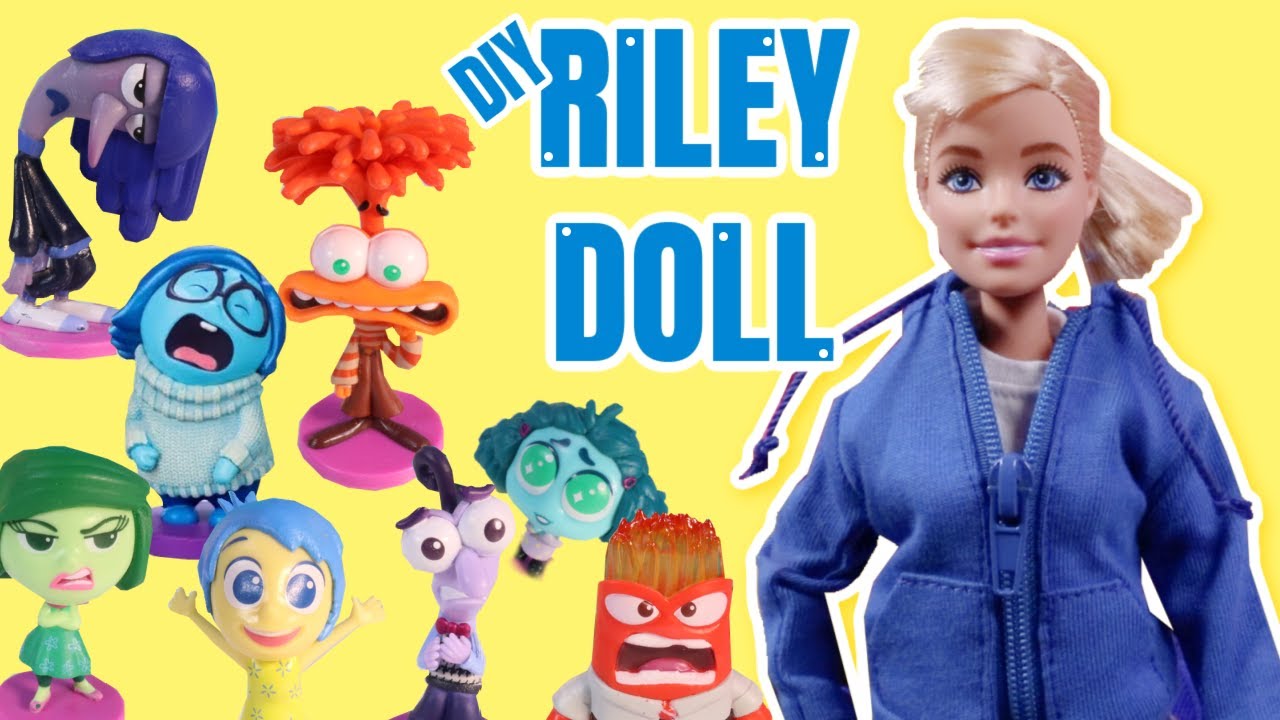 Inside Out Movie DIY Barbie Riley Doll Makeover Closet Outfits - YouTube