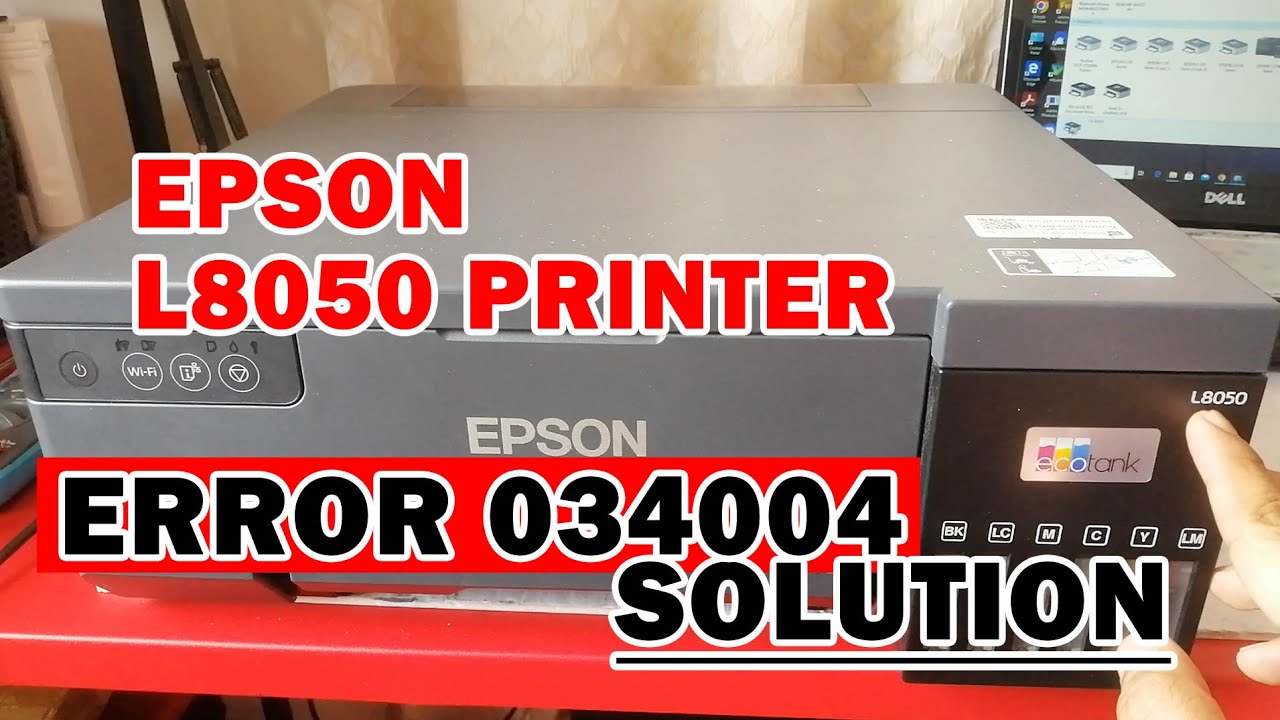 EPSON L8050 ERROR 034004 | EPSON PRINTER PAPER JAM PROBLEM | WITH ...