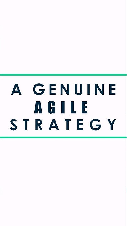 Agile Strategy | IAF ™ | ASYNCHRONOUS LEARNING #agile - YouTube