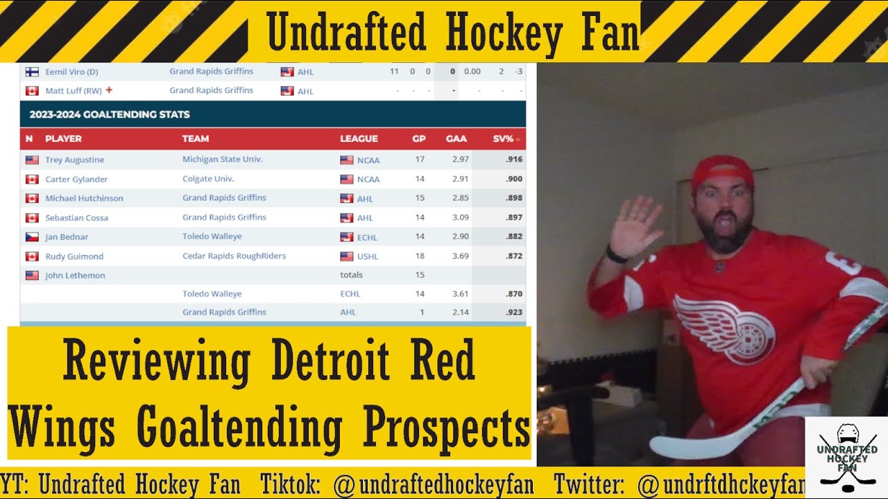 REVIEWING DETROIT RED WINGS GOALIE PROSPECTS - TREY AUGUSTINE ...