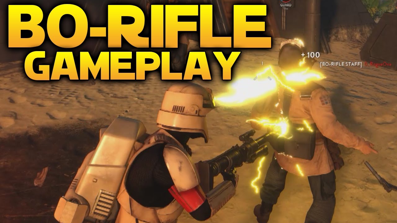 Star Wars Battlefront: BO-RIFLE GAMEPLAY (One Hit Melee) - YouTube