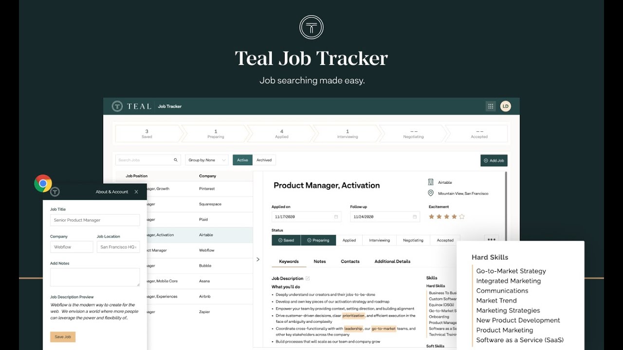Job Application Tracker 1.0 by Teal (Product Hunt Launch) - YouTube