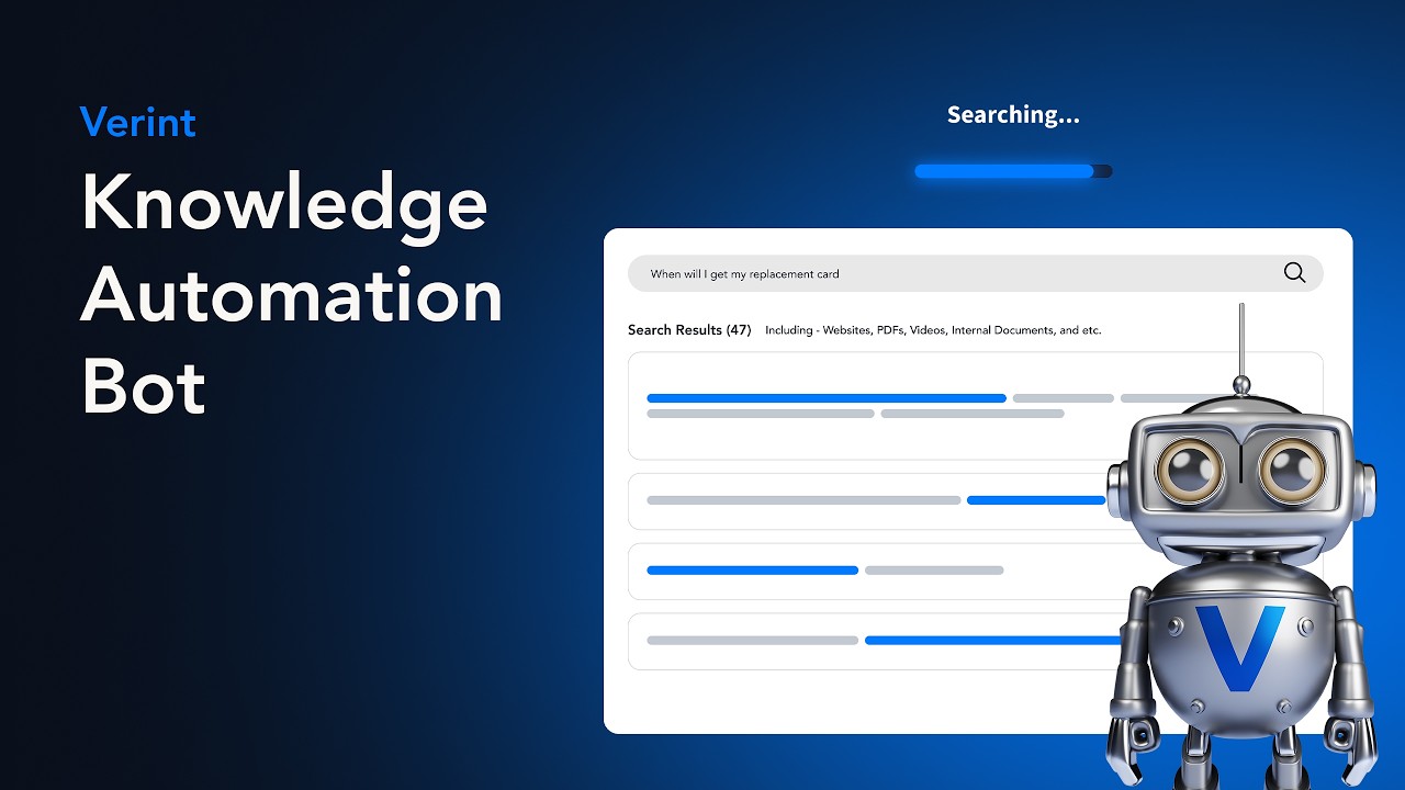 Verint Knowledge Automation Bot - YouTube