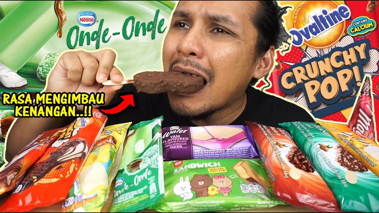 [BARU!] aiskrim ONDE-ONDE dan aiskrim OVALTINE viral! (mukbang malaysia ...