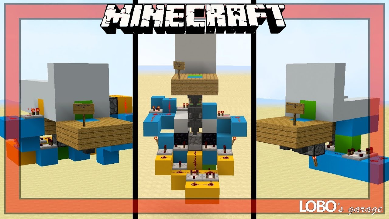 Let's Build a 1x1 PISTON DOOR HIDDEN ENTRANCE | Redstone Trap Door ...