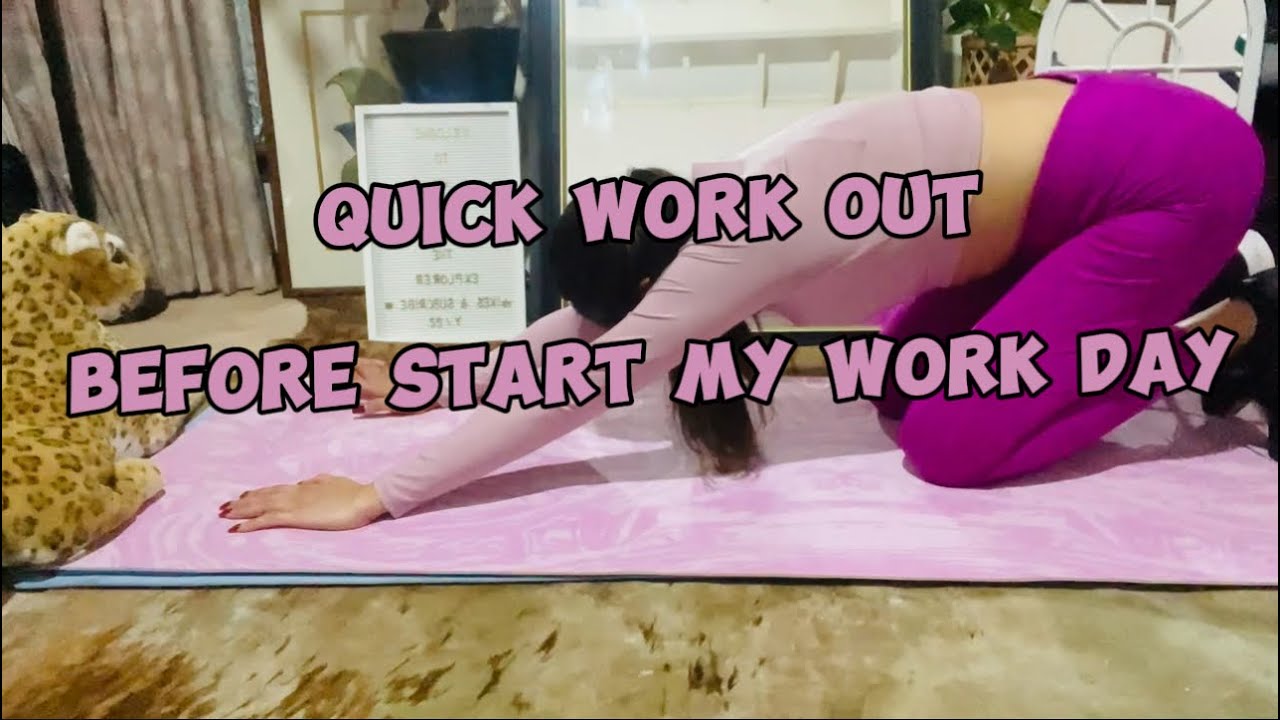 Quick workout before my work day start - YouTube