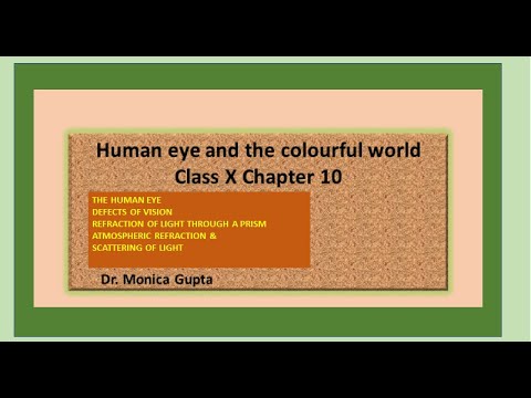 CLASS X CHAPTER 10 The Human Eye & the Colourful World by Dr. Monica ...