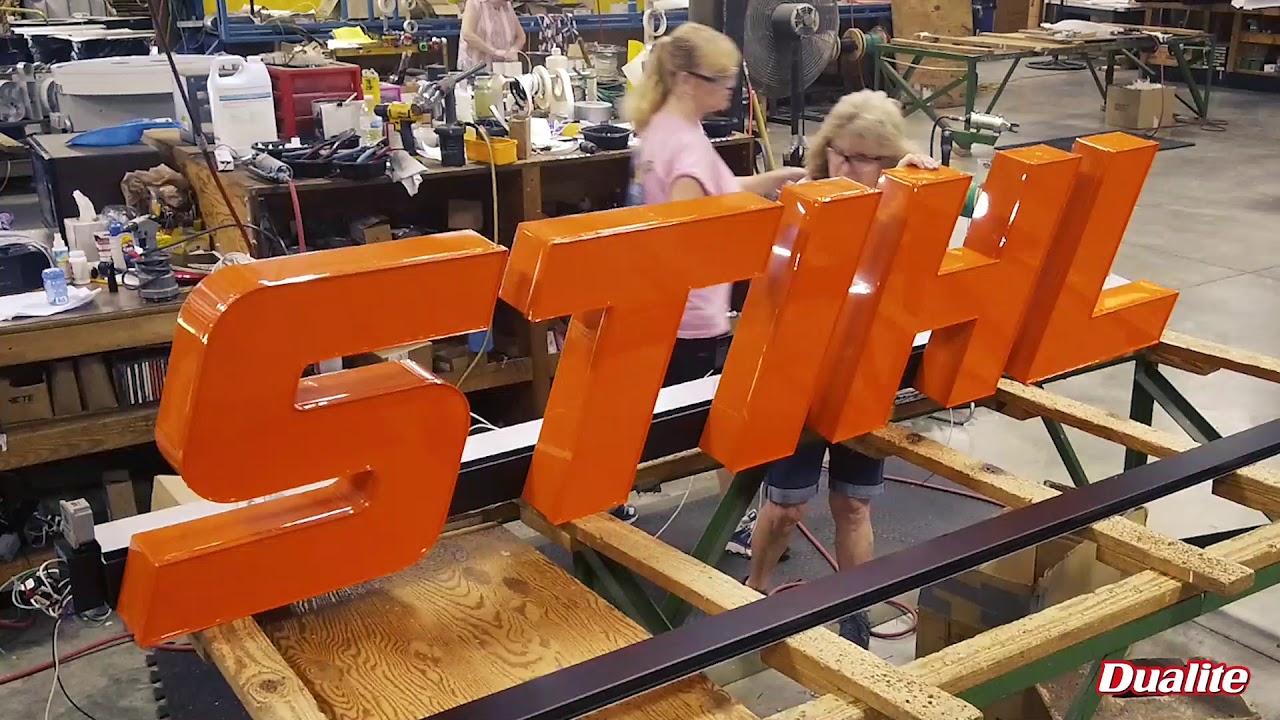 STIHL | Channel Letter Sign Assembly Timelapse - YouTube