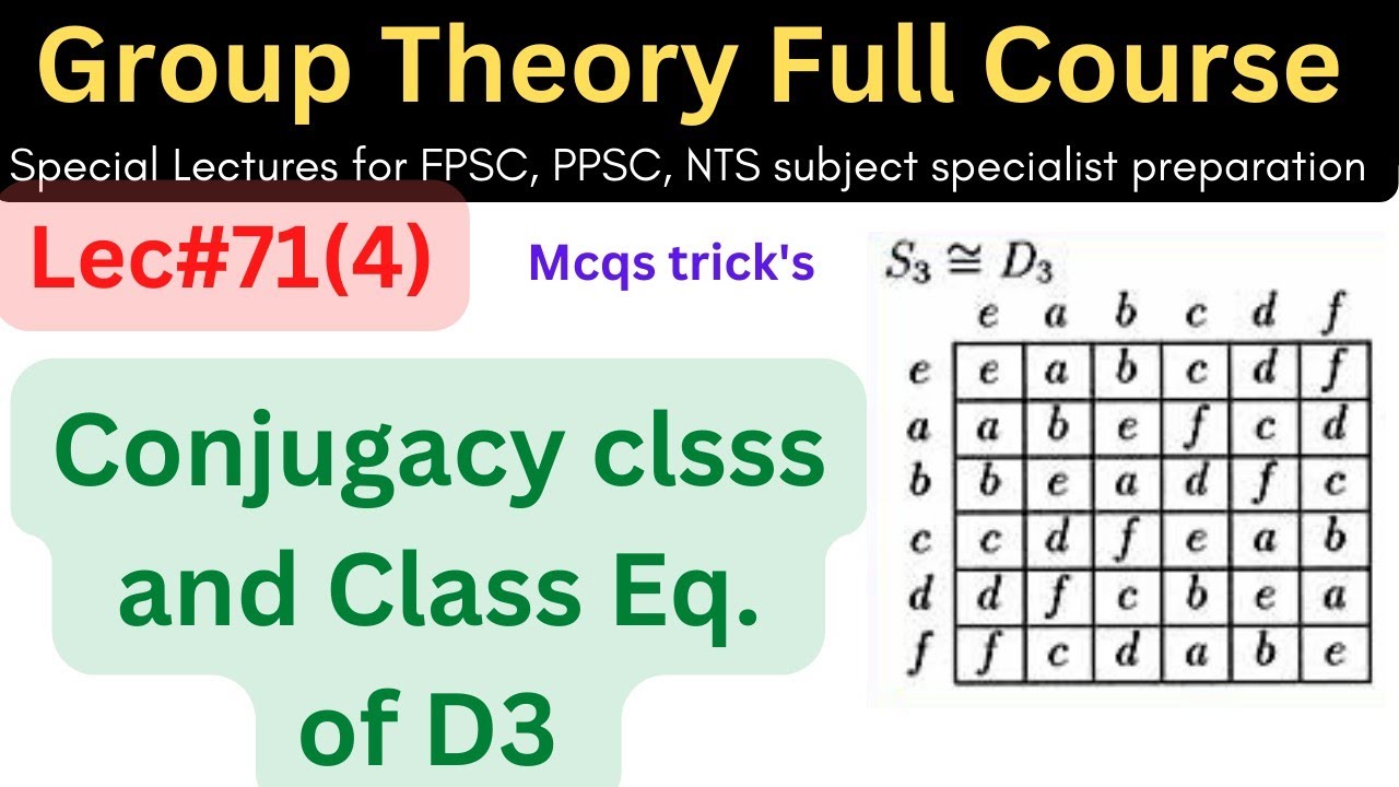 Group Theory | lec#71(4) Dihedral groups conjugacy classes full topics ...