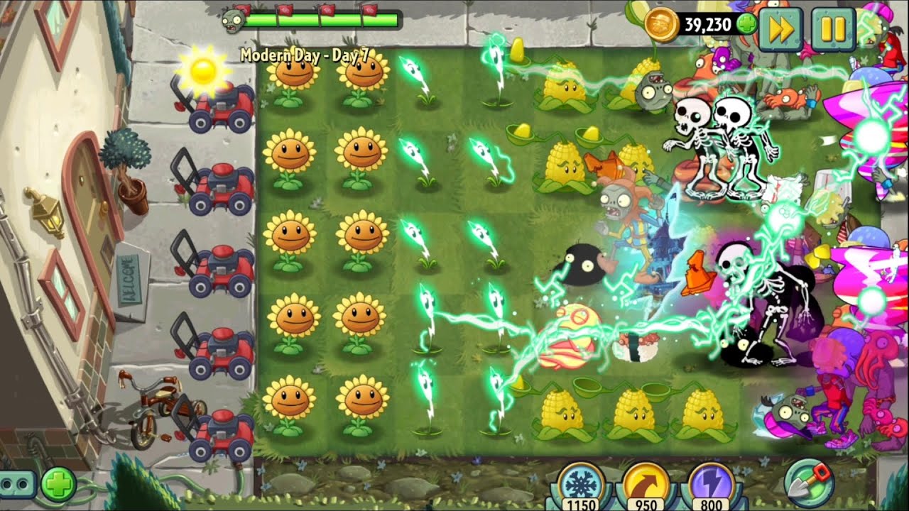 PvZ 2 🌱💀 BUTTER 🧈 CORN 🌽 WAR ADVENTURE MODERN DAY (DAY 7) CATAPULT ...