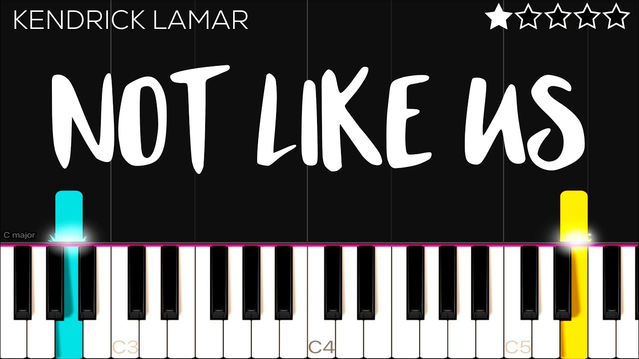 Kendrick Lamar - Not Like Us | EASY Piano Tutorial - YouTube