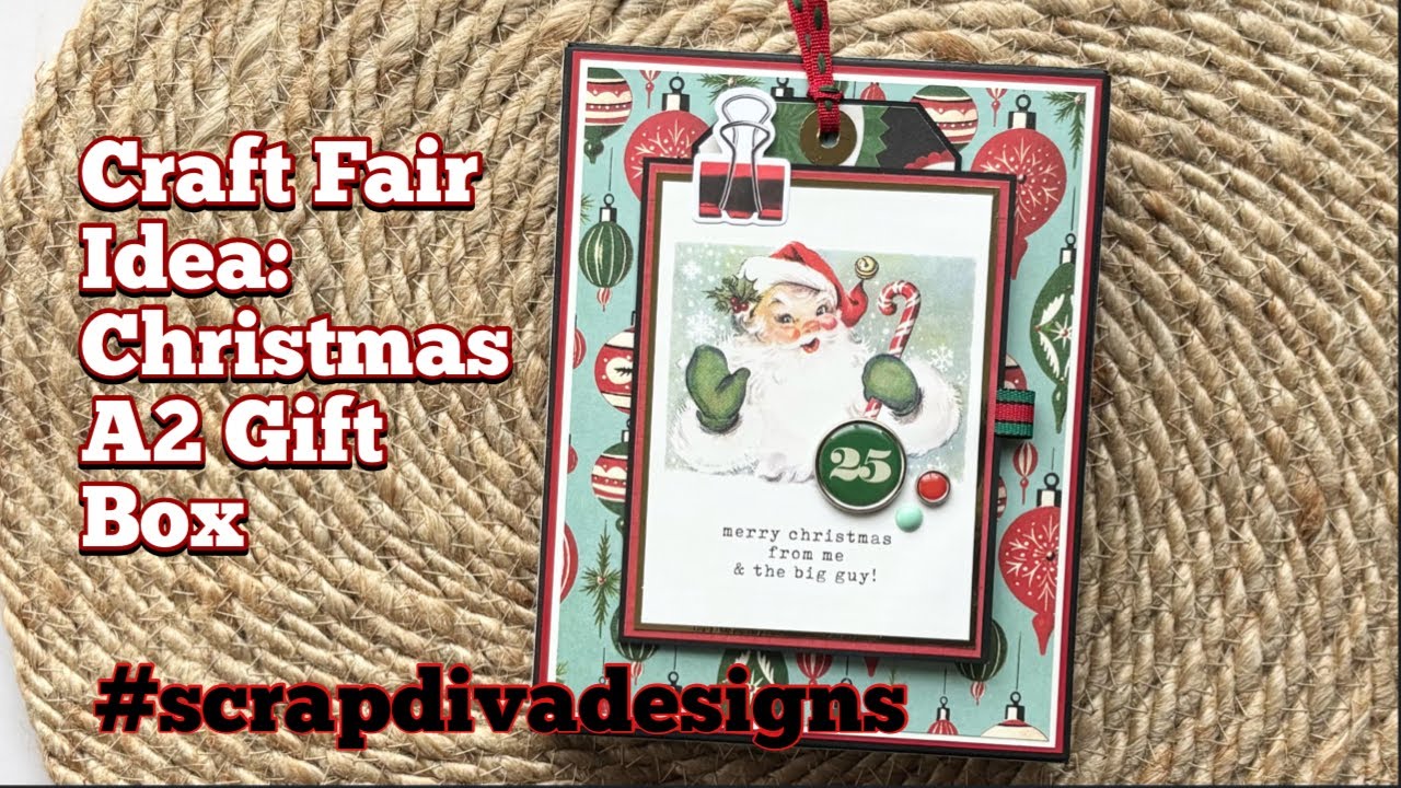 A2 Gift Box - Christmas version | ScrapDiva Designs | SS Vintage Holly ...