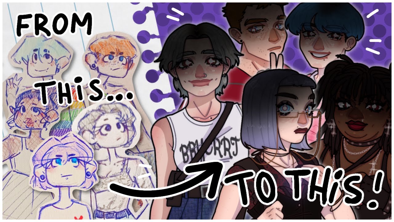 Redesigning My Middle School OCs! - YouTube