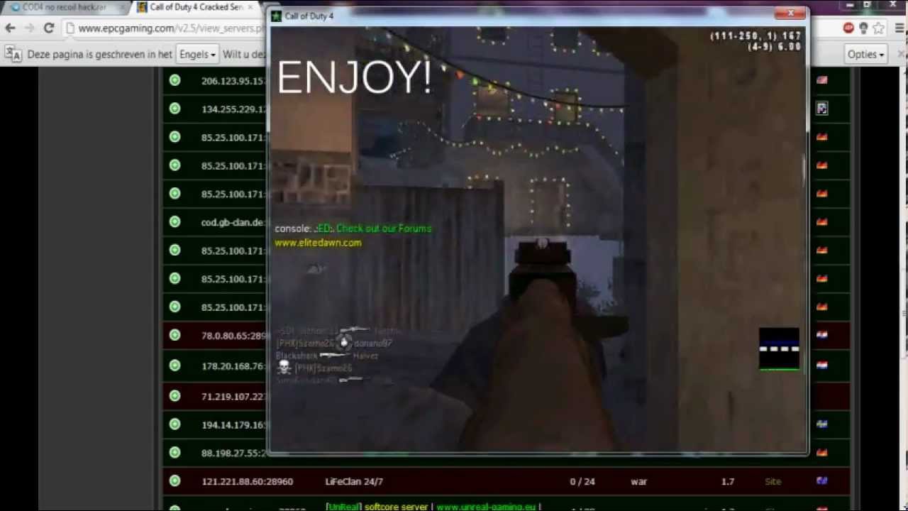 COD4 no recoil hack - YouTube