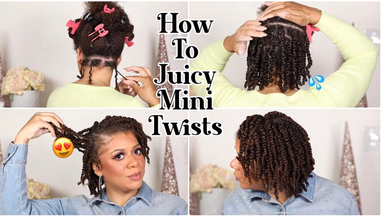 How To Do MINI TWISTS On Natural Hair As A Protective Style - For Hair ...