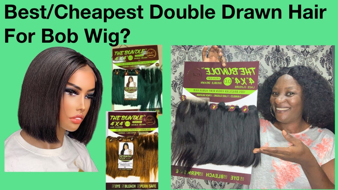 Affordable Double Drawn Hair For Bob Wig|THE BUNDLE Packet Human Hair ...