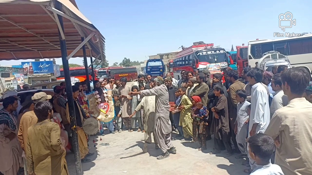 Quetta traditional wedding dance at sada bahar bus terminal Quetta ...