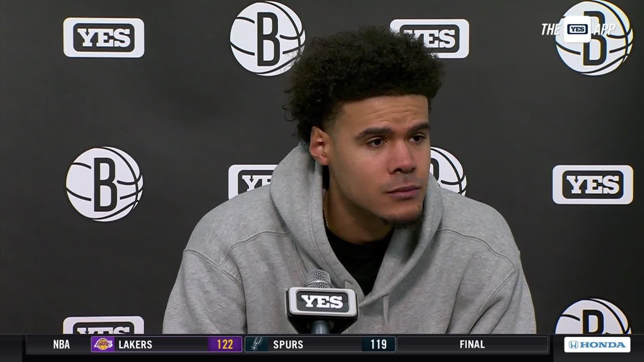 Cam Johnson shares his emotions after the Nets' win - YouTube