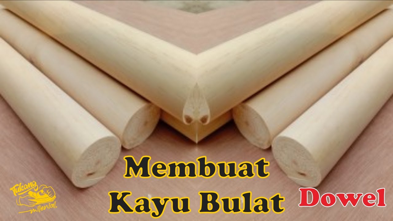 membuat kayu bulat menggunakan mesin trimer | dowel kayu |jati belanda ...