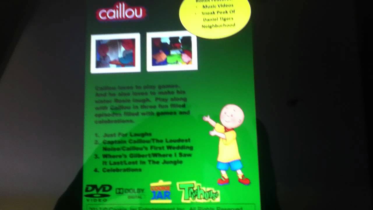 Caillou: Just For Laughs Back Cover - YouTube