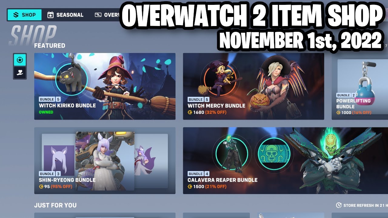 The *NEW* Calavera Reaper Skin Is Here! Overwatch 2 Item Shop! (11/1 ...