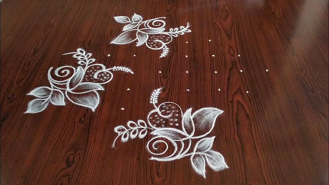 Simple Easy Daily kolam (9×1) dots... - YouTube