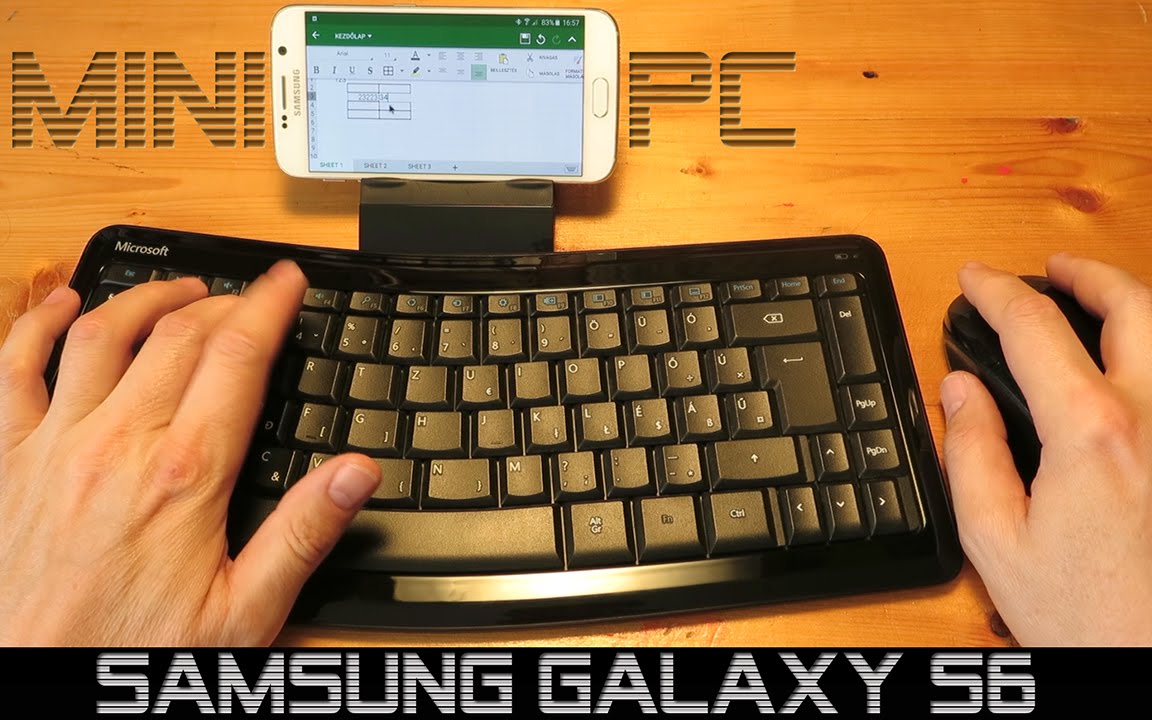 Samsung Galaxy S6 used as a mini PC with bluetooth keyboard and mouse ...
