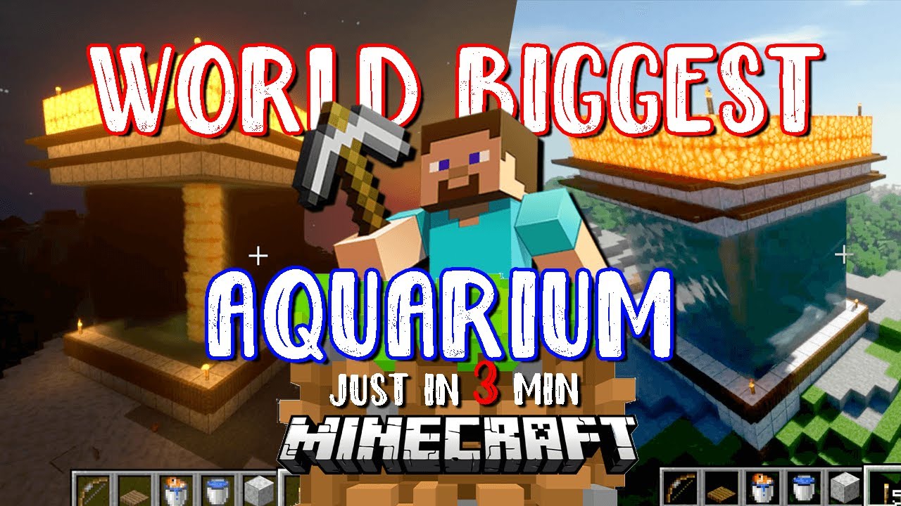 Minecraft - Words Biggest Aquarium | World Record | RTX 100% | KM ...