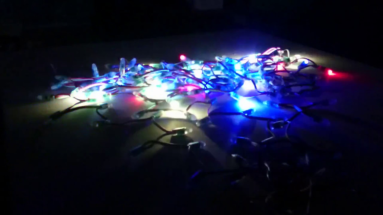 LED string light demo using proximity sensor-2 - YouTube