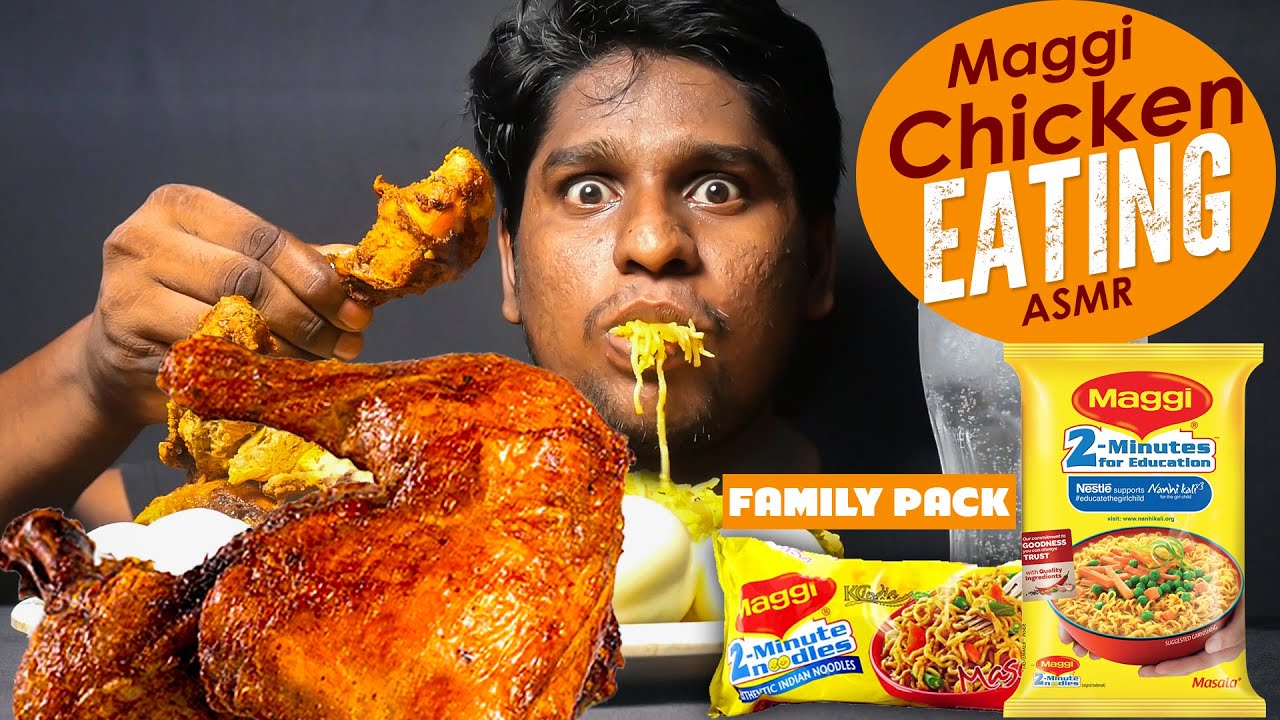 MAGGI CHICKEN GRILL EGG | EATING SOUND | FOOD CHALLENGE | FOODIES ASMR ...