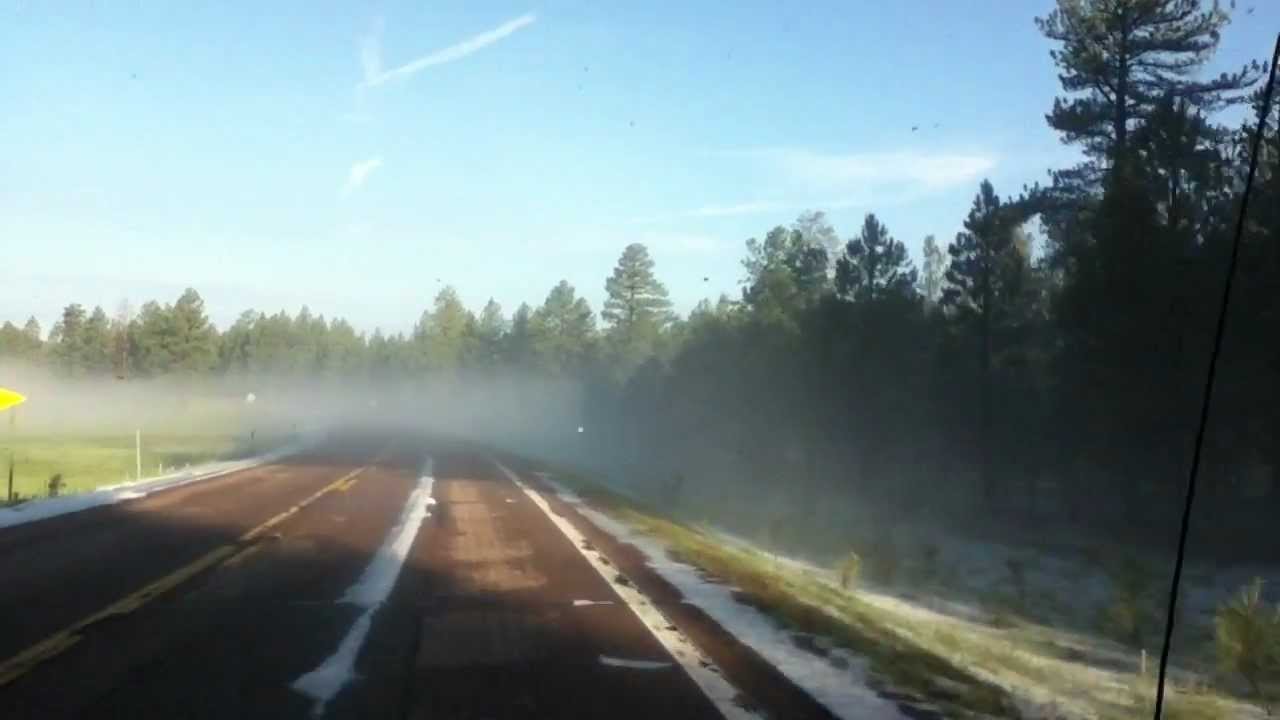 Summer snow in the White Mountains, AZ - YouTube