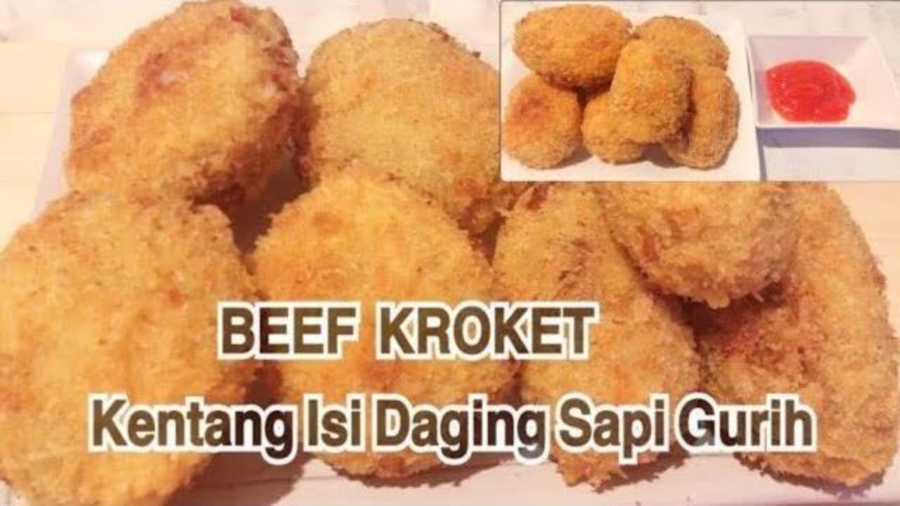 CARA MEMBUAT KROKET ISI DAGING SAPI | japanese croquette recipe - YouTube
