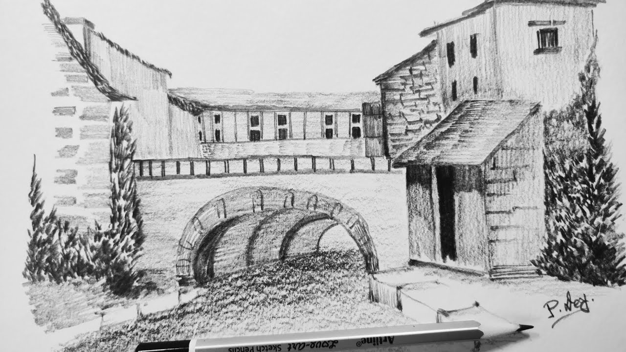 How to Draw| A #Old_House #Scene #pencil_Sketch Creation.🧑‍🎨 - YouTube