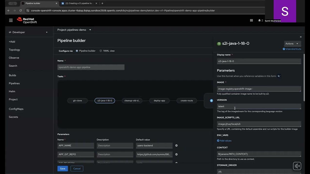 How to fix Tekton Java build pipeline on Openshift - YouTube