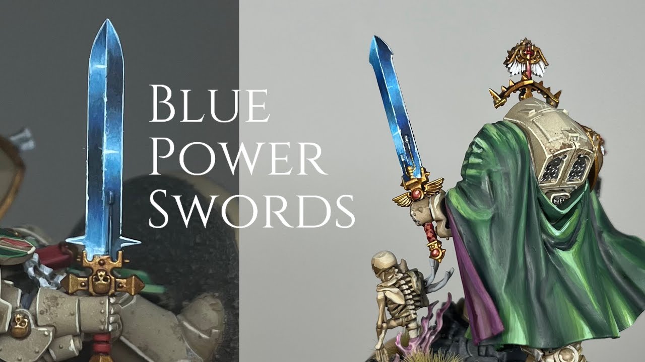 How to paint blue power swords using only 4 paints - without ...
