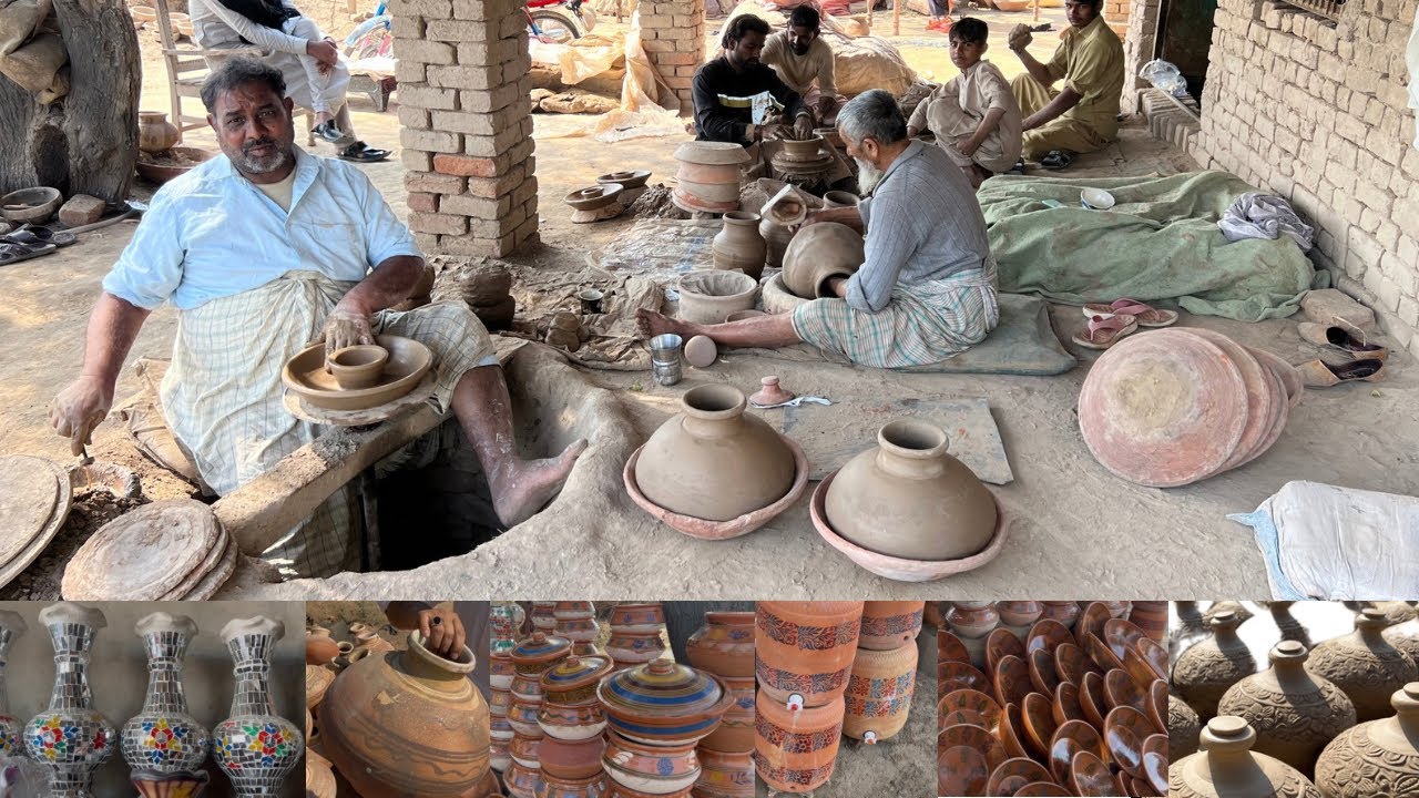 Mitti ke bartan kaise banain | How Traditional Clay Pots Are Made ...