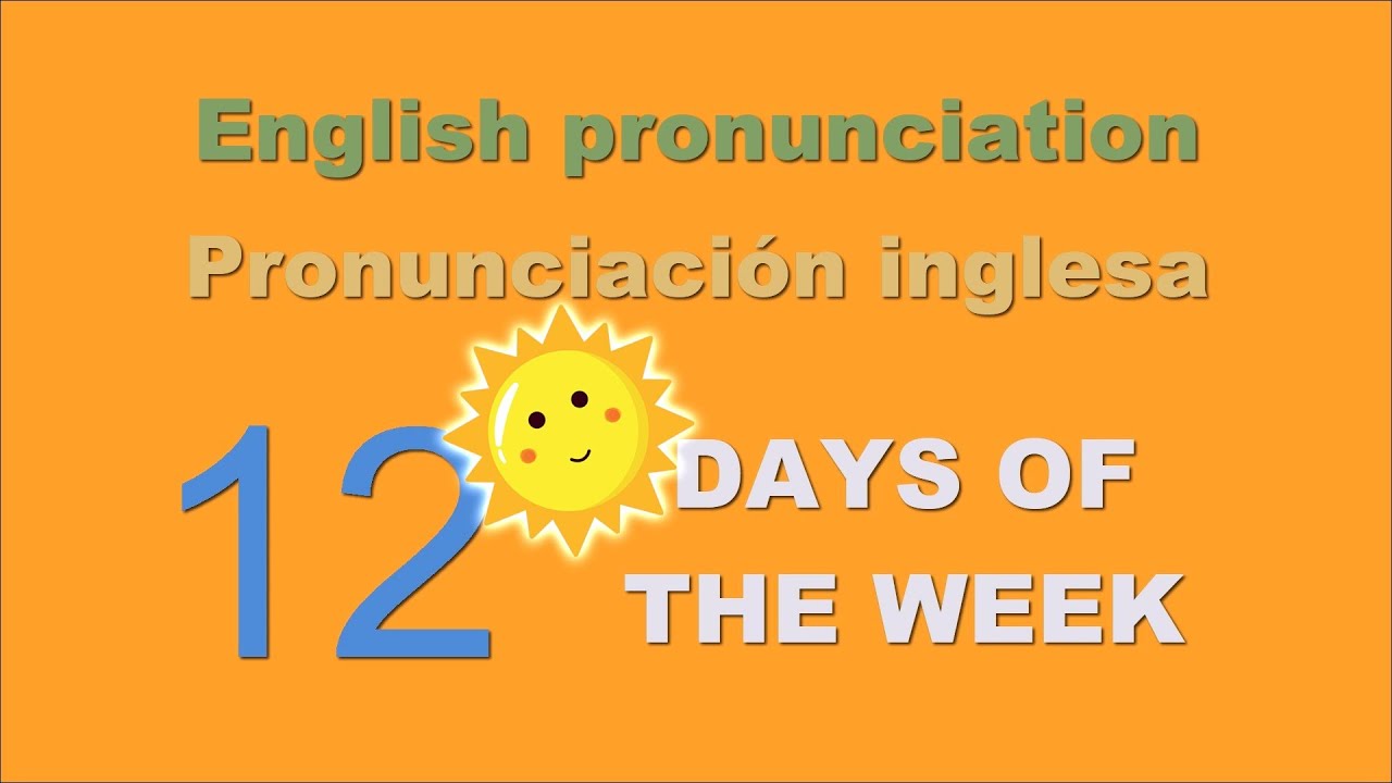 English pronunciation # Days of the week · Días de las semana en inglés ...