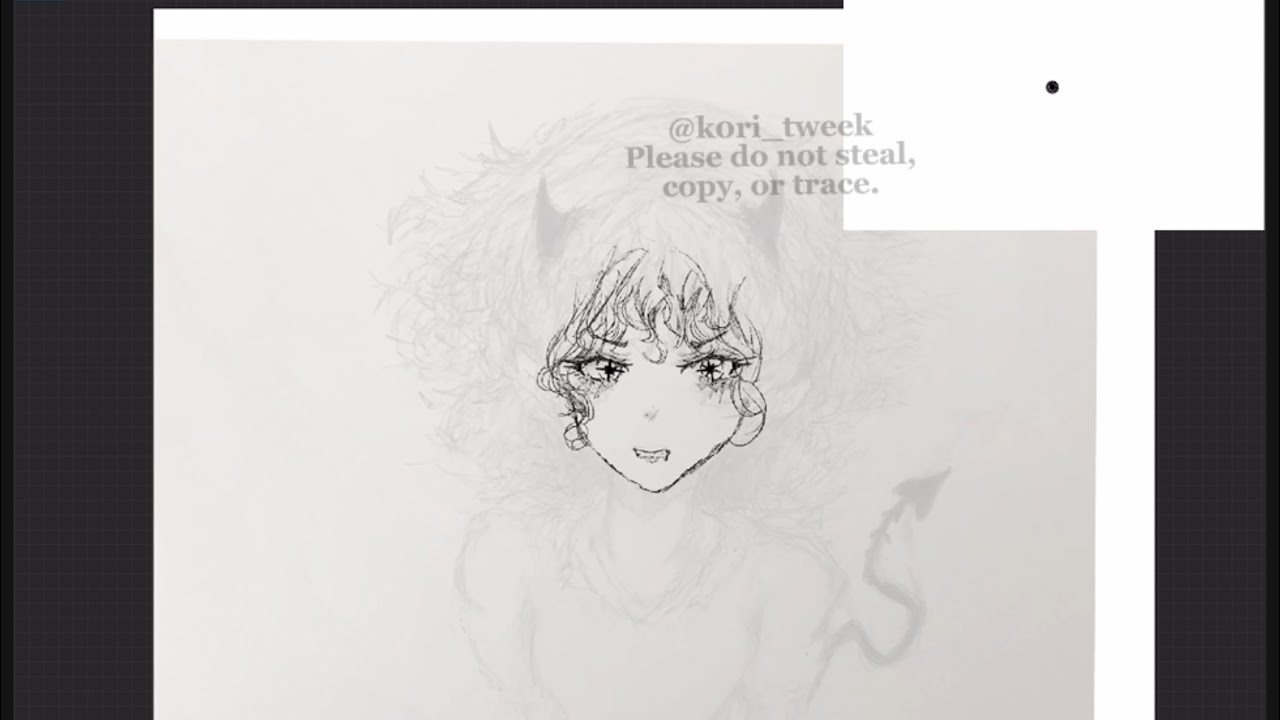 demon girl drawing timelapse (old) - YouTube
